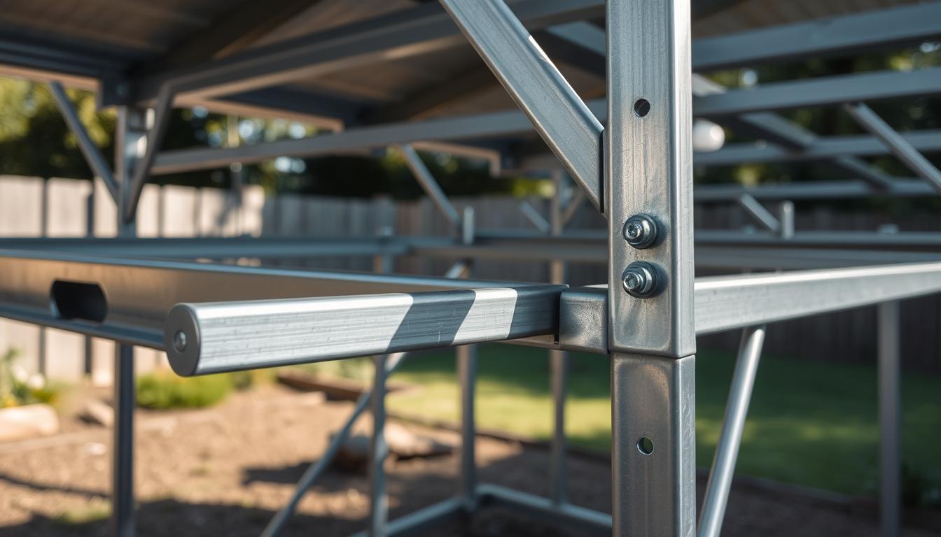 Wie befestigt man ein Metall Gartenhaus?